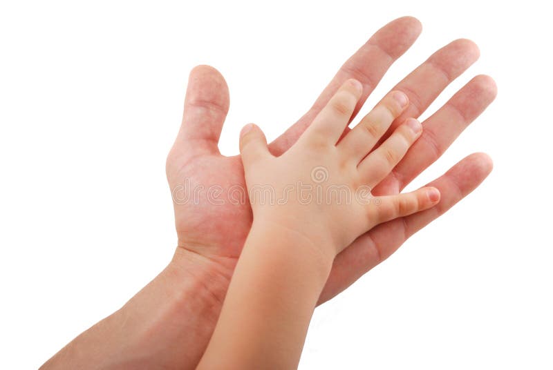 Small Kids Hand in Woman Hand Stock Photo - Image of isolated, hand ...