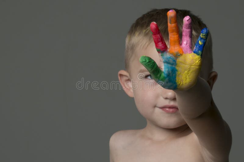 Kid s Hands stock image. Image of artistic, colorful - 42622883