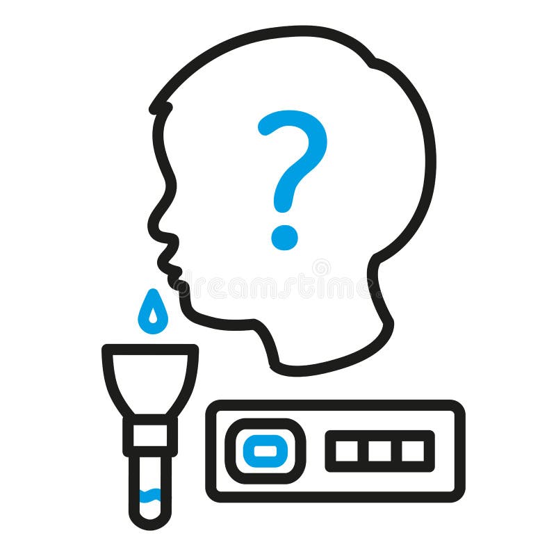 Kid saliva spit test icon stock vector. Illustration of antigen - 216373361
