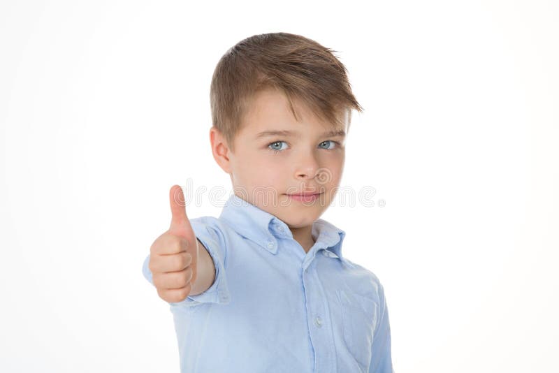 Kid says ok stock image. Image of blond, people, pretty - 45115491