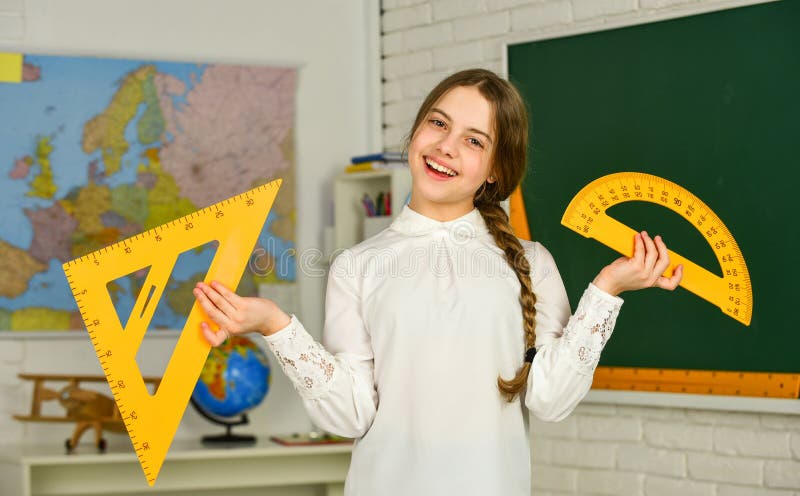 Student Learning Geometry. Kid School Uniform. Share Quality ...