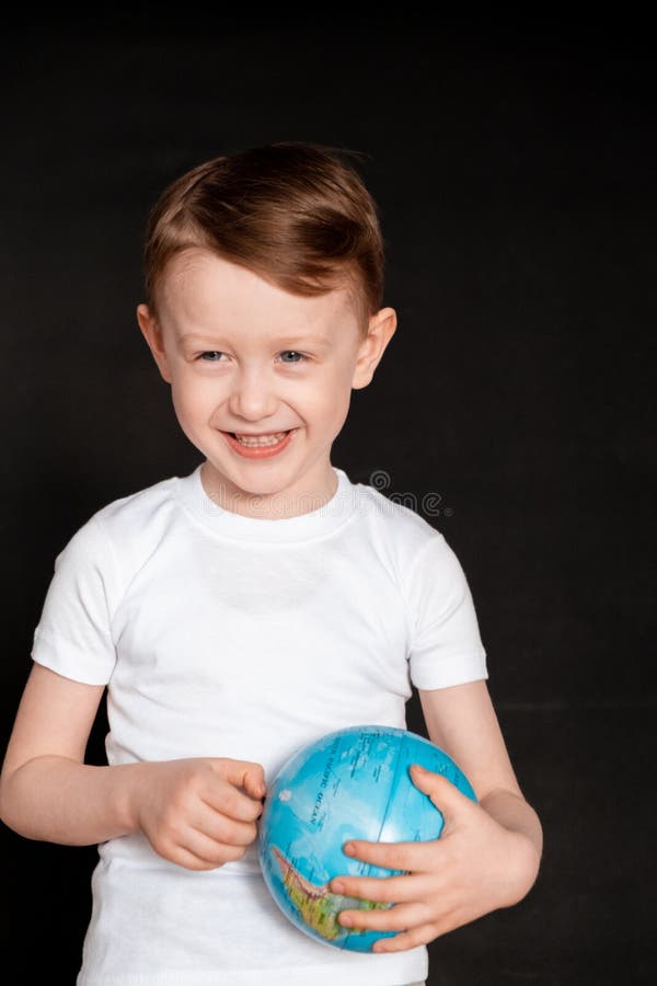 Kid in Self Isolation Looking at Globe Learning about Covid-19 ...