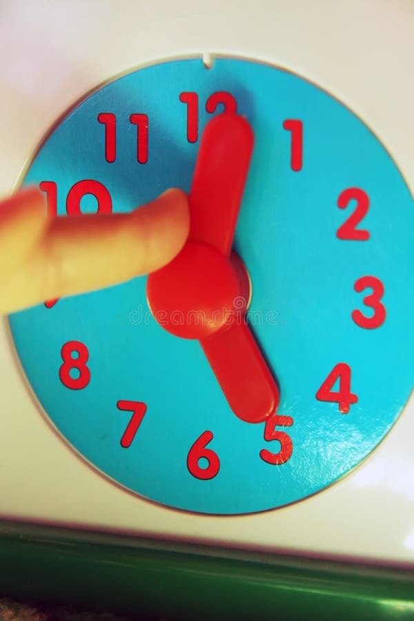 Clock Toy. Child Clock Toy. Stock Image - Image of hand, child: 100749293