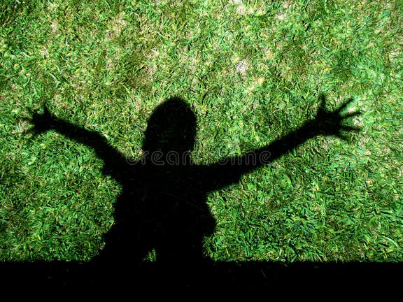 Kid shadow stock image. Image of silhouette, monster, kids - 5677525