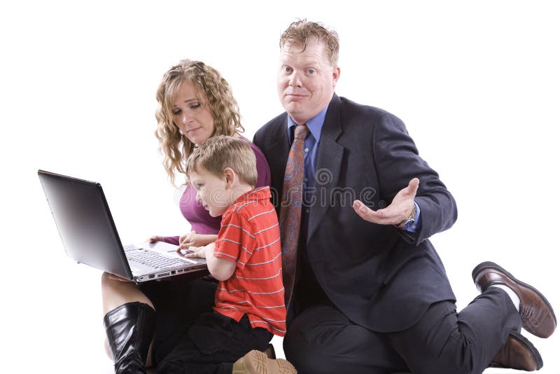 Kid Showing How To Run Computer Stock Image - Image of employment ...