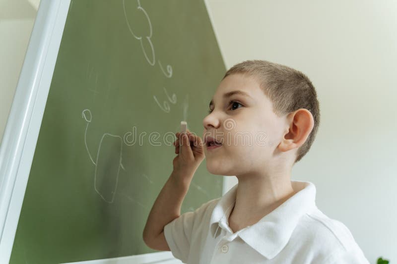 Kid Shows and Explains about Wind Generator Model at School Stock Photo ...
