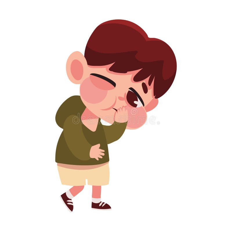 Kid sick character stock vector. Illustration of icon - 289859021