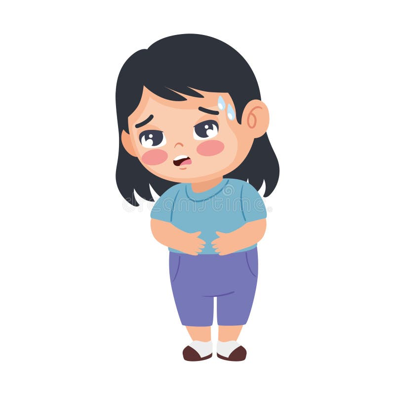 Kid sick sweating stock vector. Illustration of sweat - 290200431