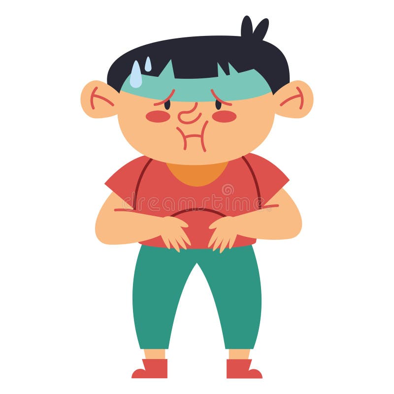 Kid sick with vomit stock vector. Illustration of unhealthy - 290987528