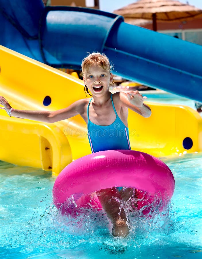 Kid Sitting on Inflatable Ring Stock Photo - Image of vacations ...