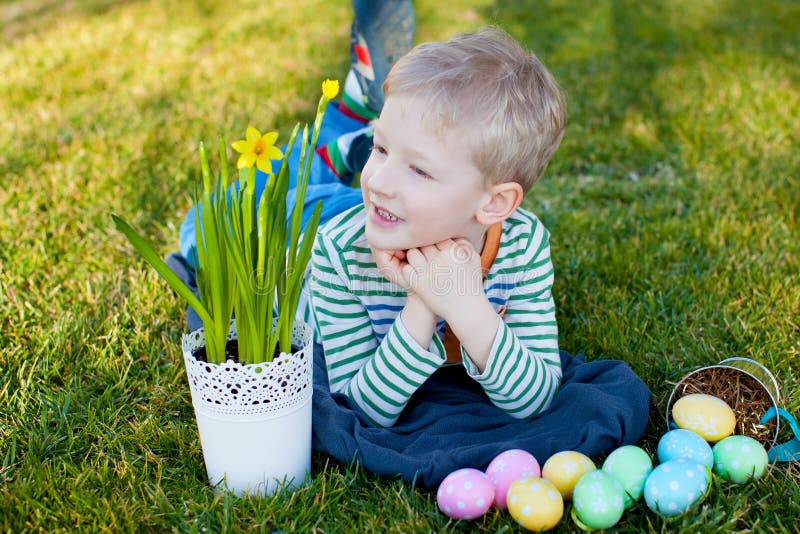 Kid at spring stock image. Image of little, looking, family - 47719037