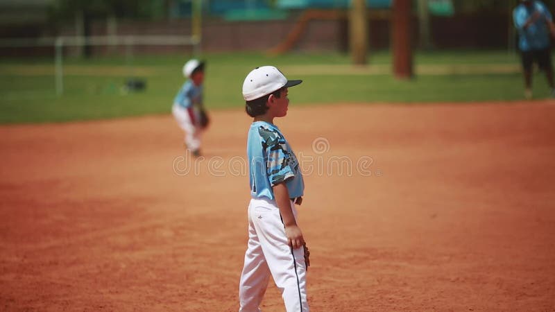Cute Kid Running and Sliding on Home Plate during Baseball Game Stock ...