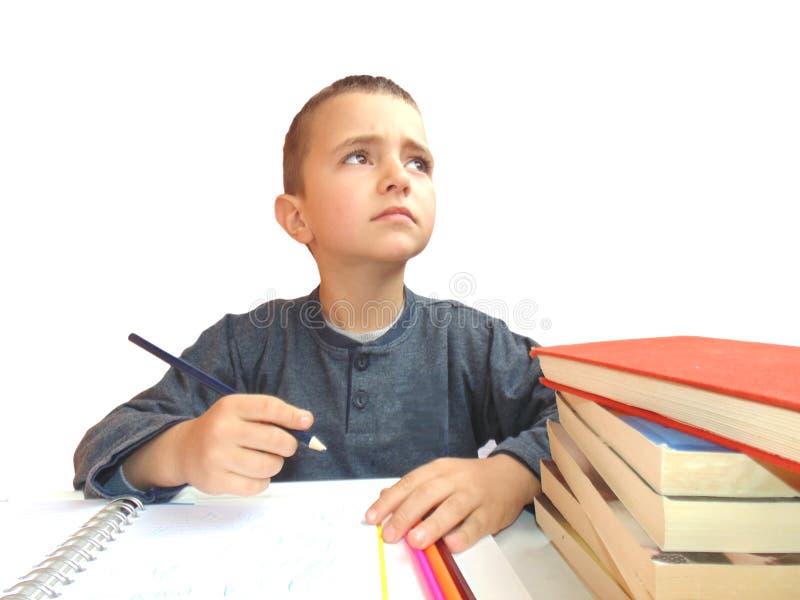 Kid studding stock photo. Image of people, thinking, educational - 90170320