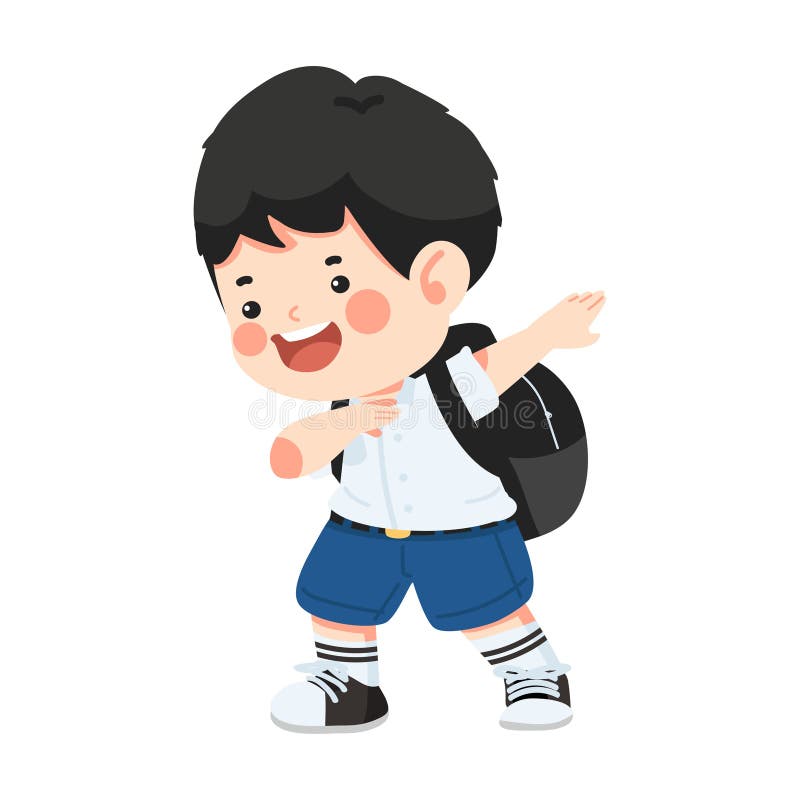 Kid Student Doing Dab Dance Stock Vector - Illustration of male, talent ...