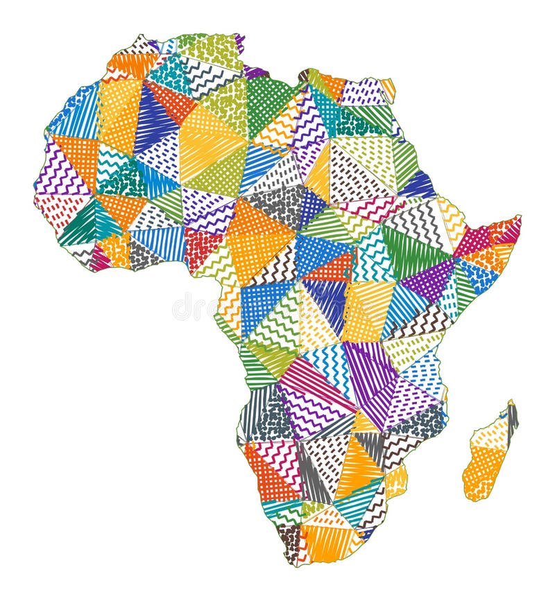 Kid style map of Africa. stock vector. Illustration of isolated - 225736505