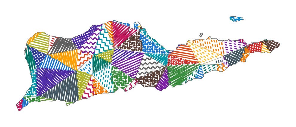 Kid Style Map of Saint Croix. Stock Vector - Illustration of logo ...