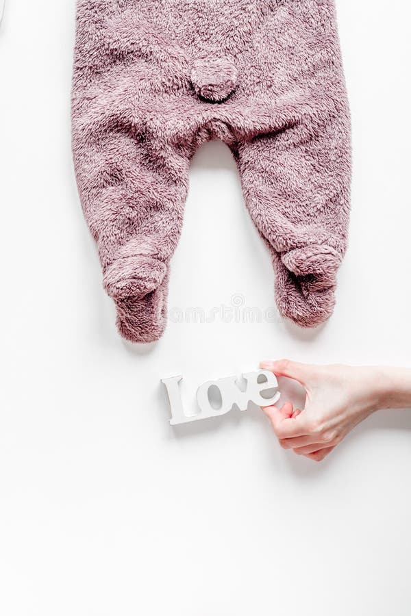 Kid Stylish Clothes Set on White Background Top View Mock-up Stock ...