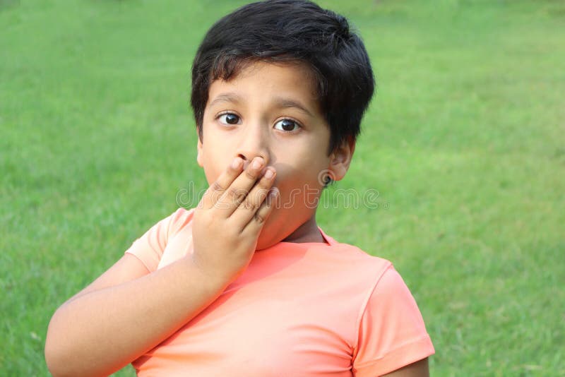 A kid surprise expression stock photo. Image of revelation - 253283870