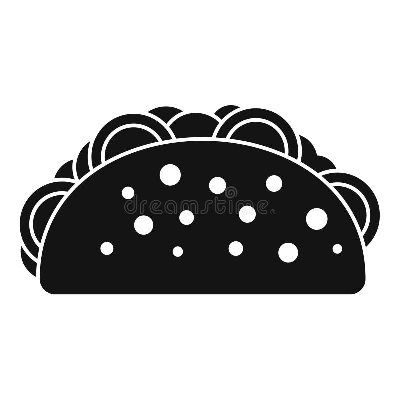 Kid Taco Icon Simple Vector. Mexican Food Stock Vector - Illustration ...