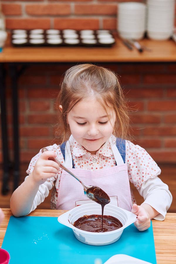 Kid Taking Part in Baking Workshop Stock Image - Image of cuisine, food ...