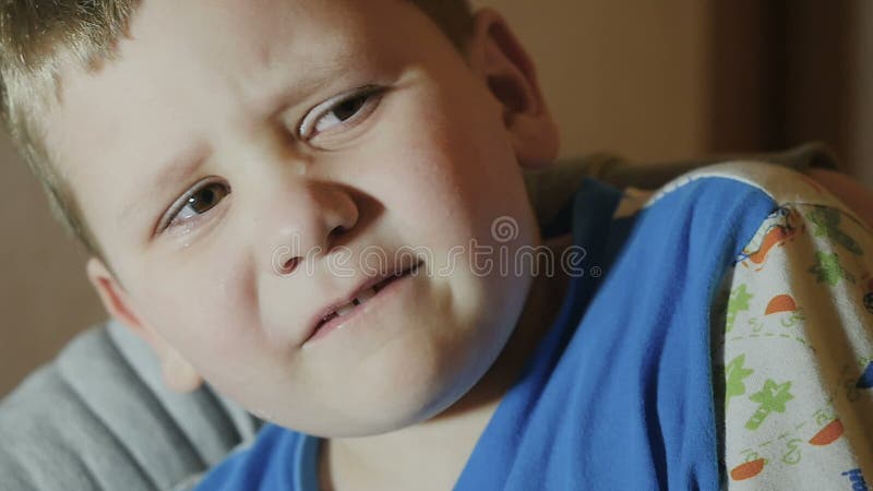 Kid in tears. slow motion stock footage. Video of attention - 94781116