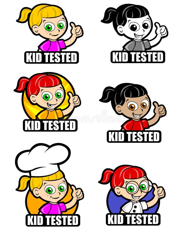 Kid Tested Version Stock Illustrations – 6 Kid Tested Version Stock ...