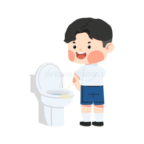 Kid on the toilet stock vector. Illustration of people - 318641328