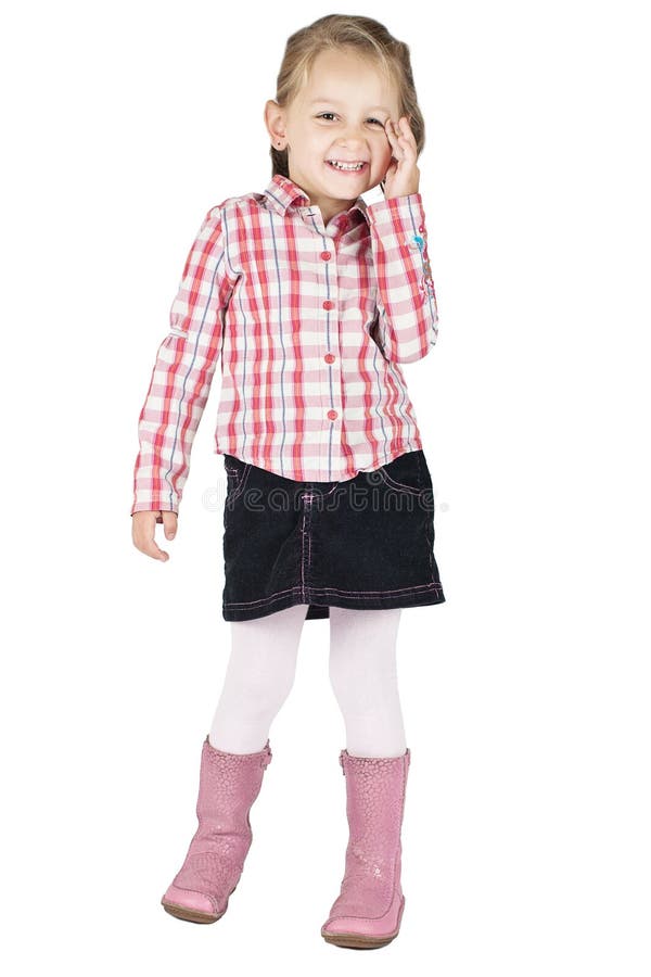 Kid touching her face stock photo. Image of teeth, emotion - 16577582