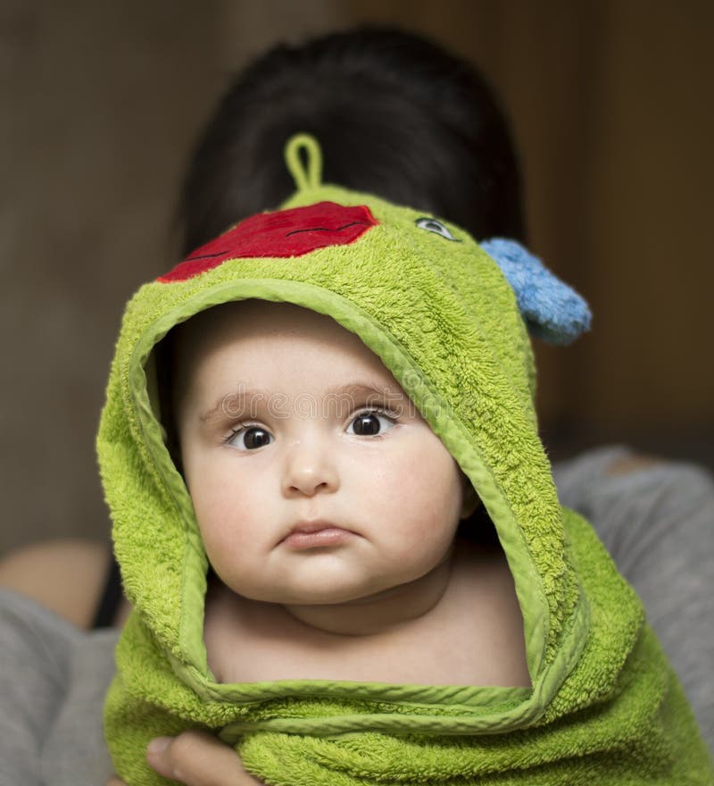 Kid in Towel after Bathing stock photo. Image of caucasian - 59073738