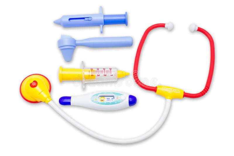Kid Toys Medical Equipment Tool Set Stock Image - Image of hospital ...