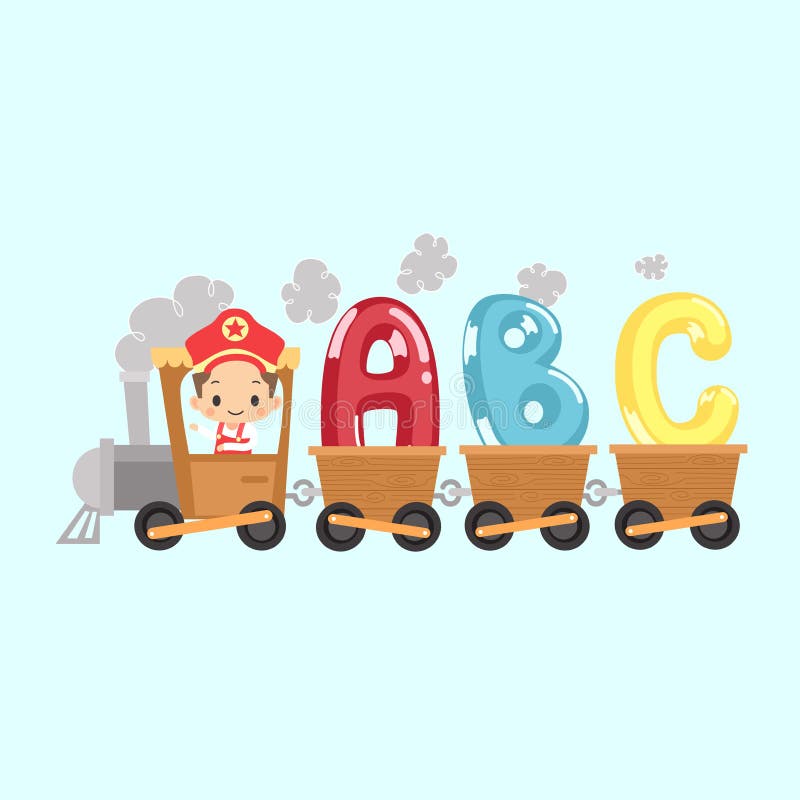 ABC train stock vector. Illustration of nature, childhood - 26454458
