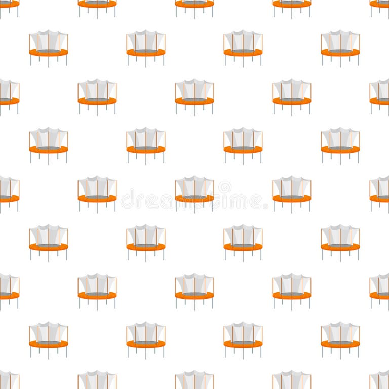 Kid Trampoline Pattern Seamless Vector Stock Vector - Illustration of ...