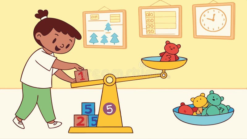 Kid Using Balance Scale, Classroom Science, Measurement Learn, Weight ...