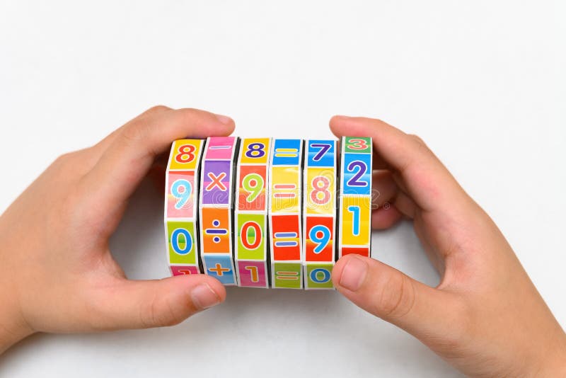 Equations Block for Kids To Learn Mathematics Stock Photo - Image of ...