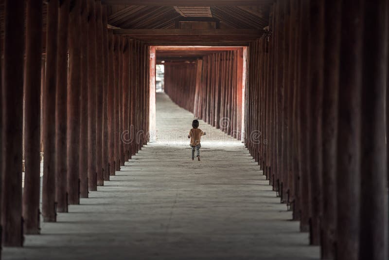 Kid walking alone stock photo. Image of jeans, child - 70001592