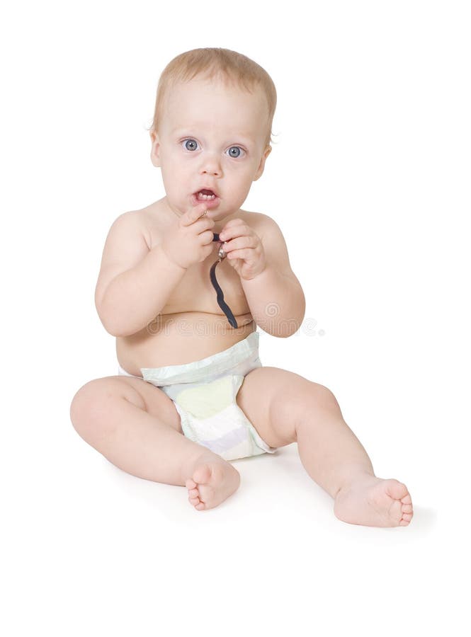 Kid watch in hand stock photo. Image of child, sweet - 16312460