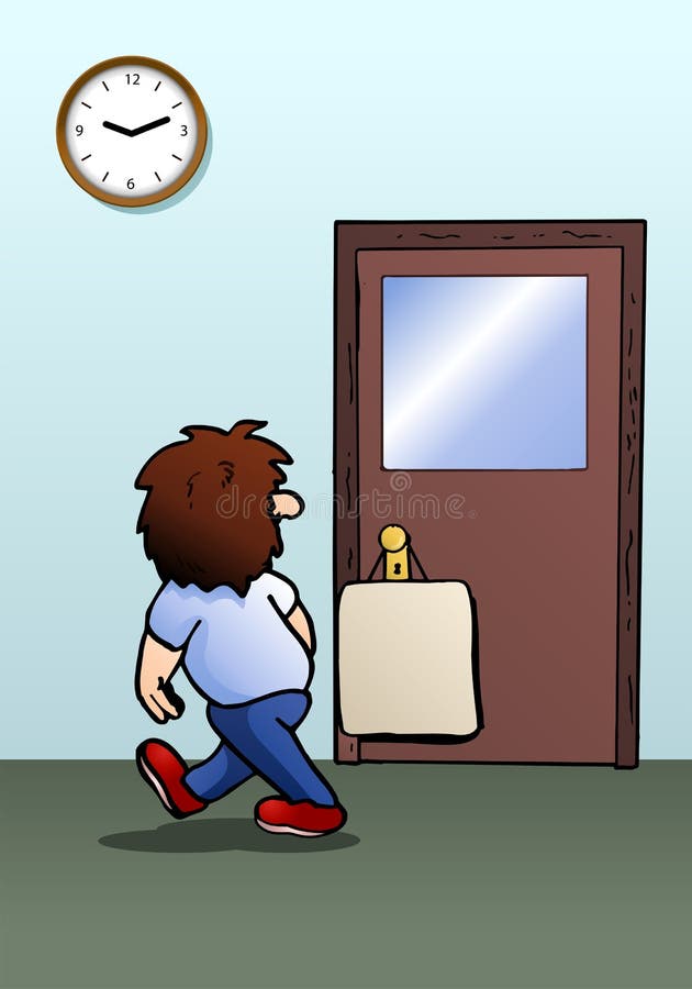 Kid watch sign on door stock illustration. Illustration of designs ...