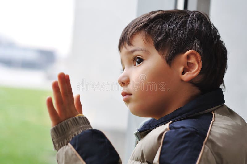 Sad lonely boy kid stock image. Image of hiding, problems - 8095453