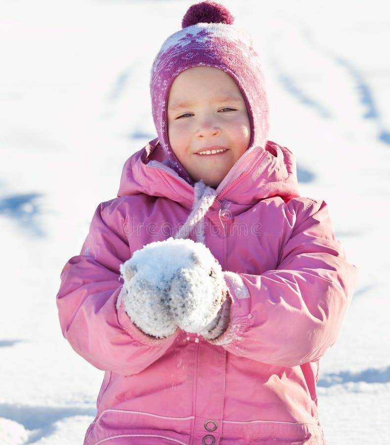 Kid in winter stock photo. Image of laughing, cold, smile - 35061272