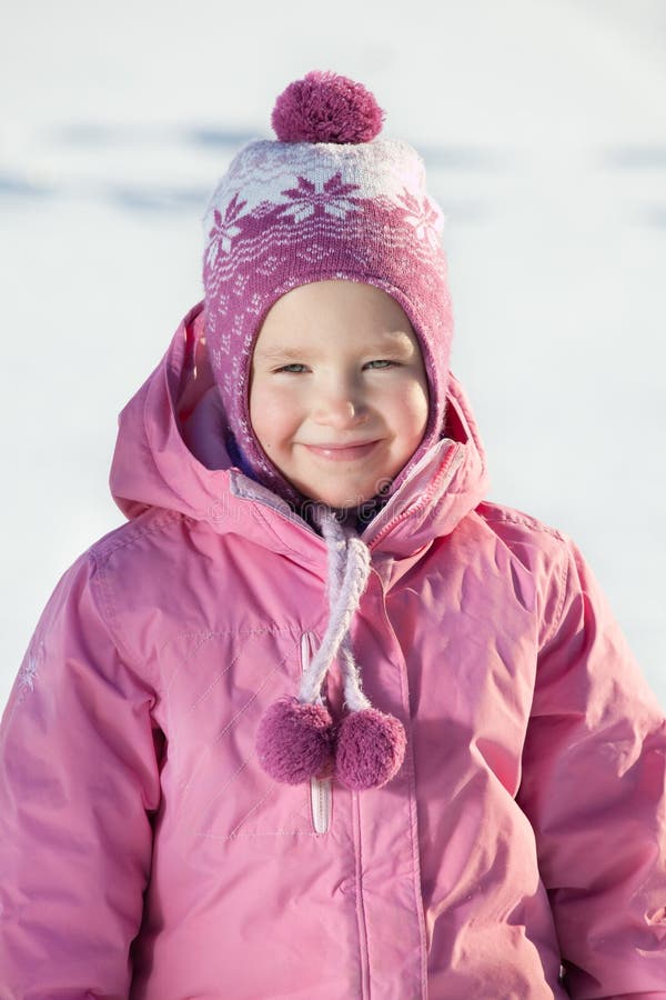 Kid in the winter stock photo. Image of cold, white, girl - 47619178