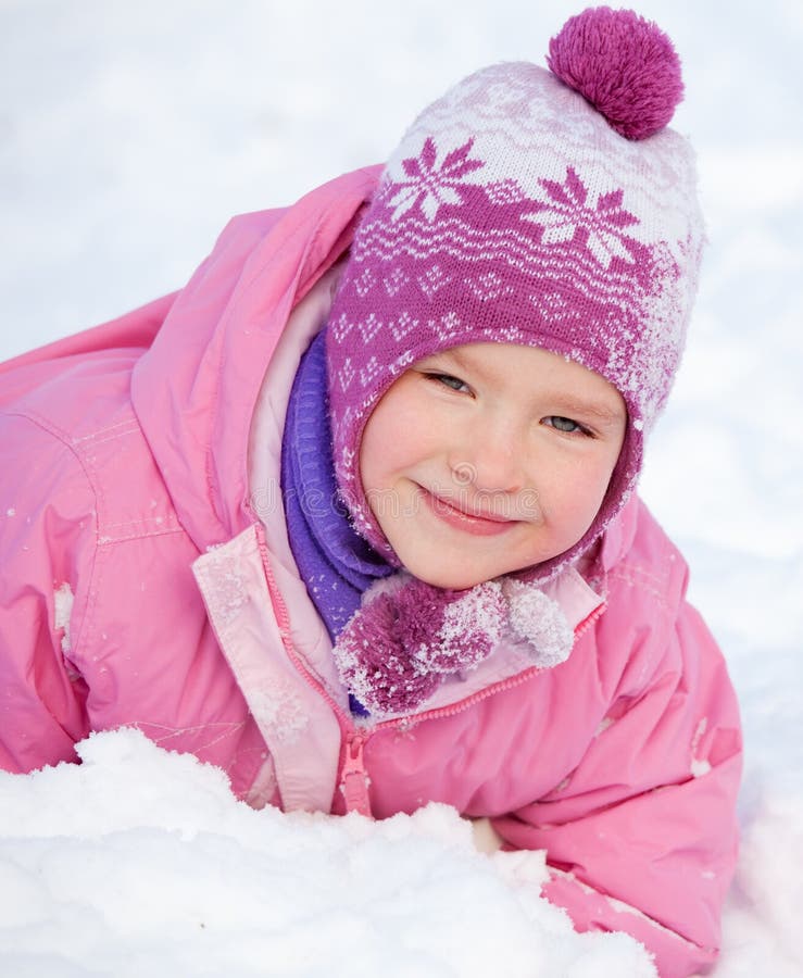 Kid in the winter stock photo. Image of smiling, clothing - 34383046