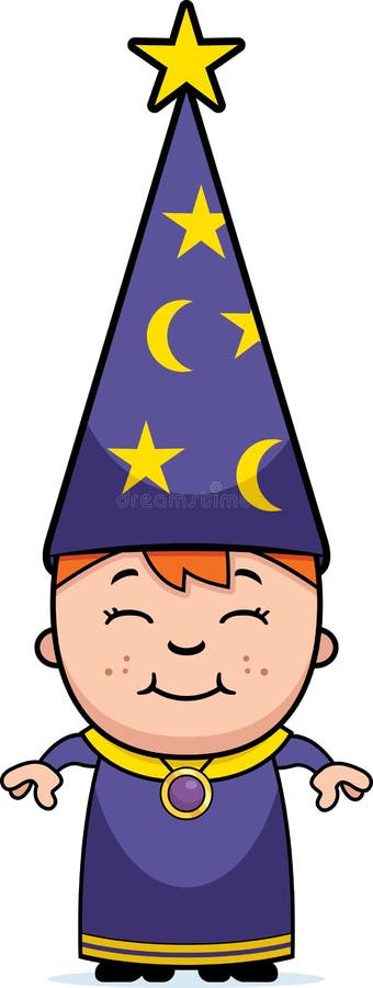Kid Wizard stock vector. Illustration of child, happy - 13266254