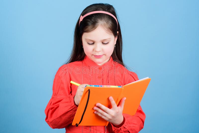 Kid Writing Book. Book Concept. Development and Education. Homework ...