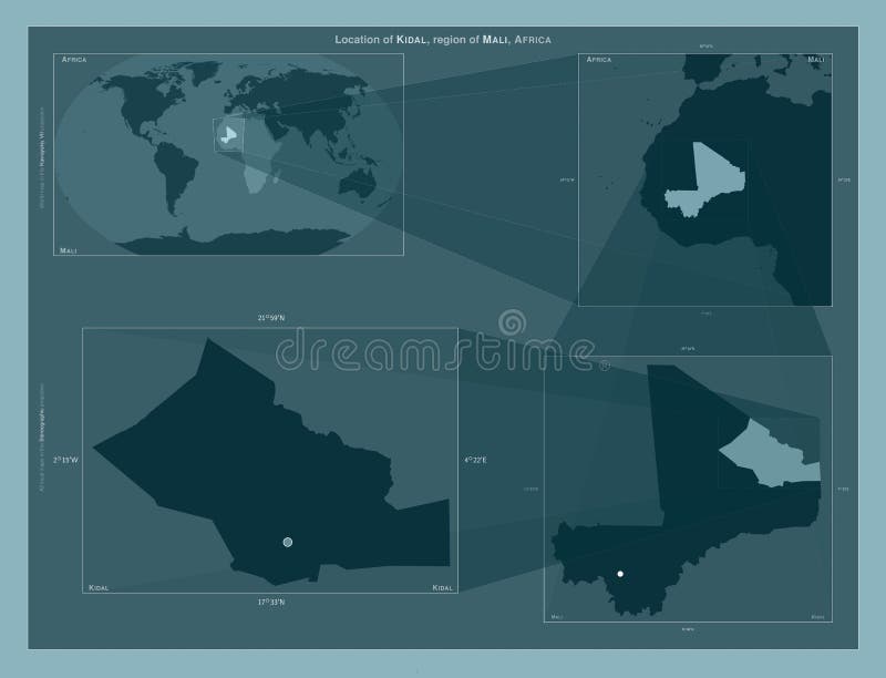 Kidal, Mali. Described Location Diagram Stock Illustration ...