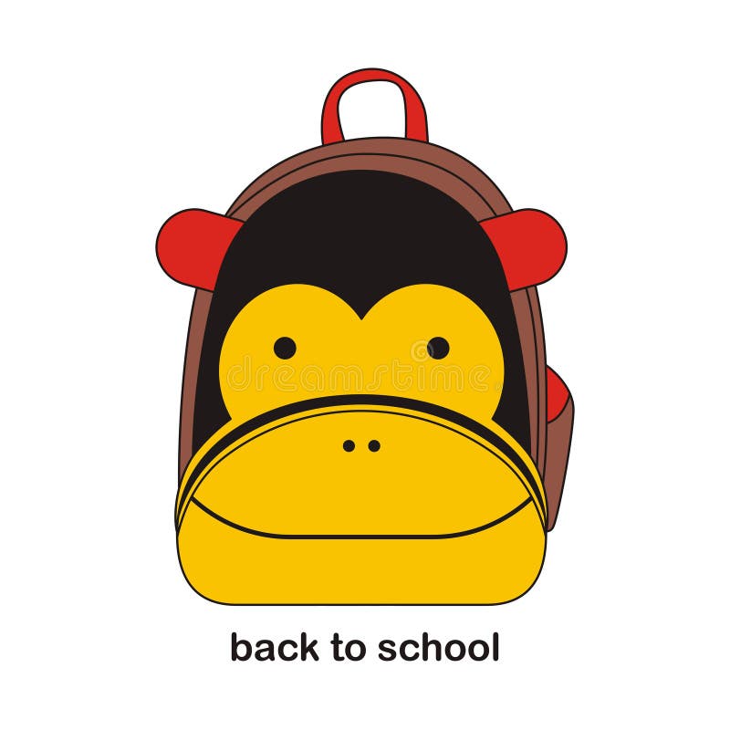 Kiddie Animal Backpack-Animal Themed Back To School Stock Vector ...