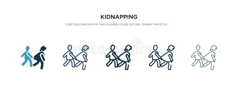 Kidnapping Icon in Different Style Vector Illustration. Two Colored and ...