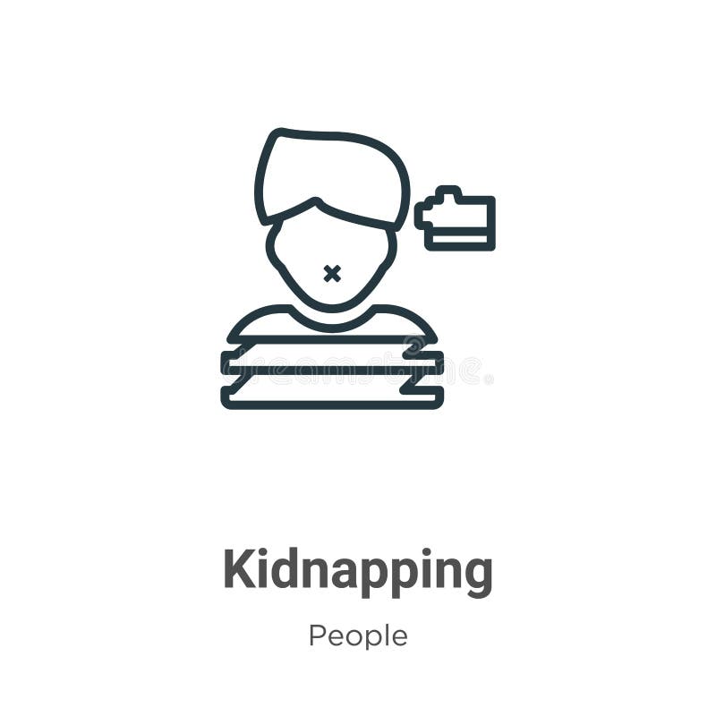 Kidnapping Outline Vector Icon. Thin Line Black Kidnapping Icon, Flat ...