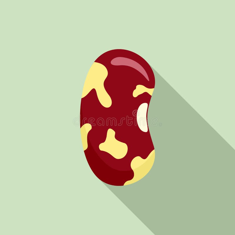 Kidney Bean Plant Icon, Flat Style Stock Vector - Illustration of flat ...