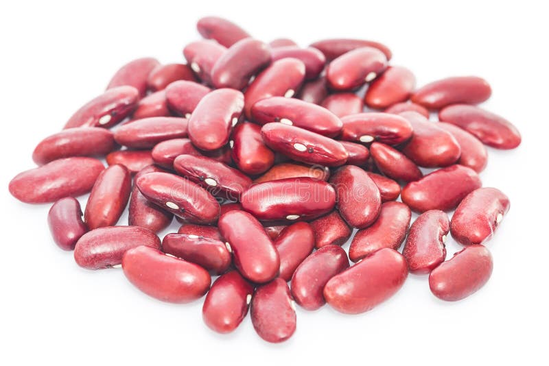 Pile Red Kidney Bean Isolated on White Background. Stock Photo - Image ...