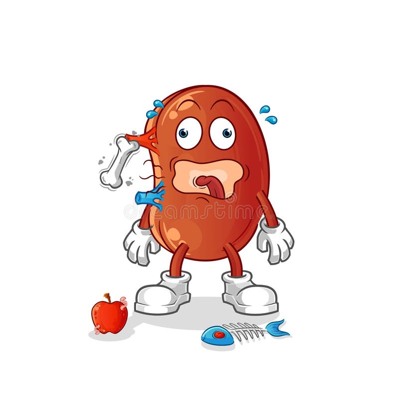 Kidney Burp Mascot. Cartoon Vector Stock Vector - Illustration of human ...